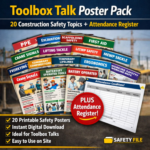 Toolbox Talk Poster Pack South Africa for Construction Sites – Safety File